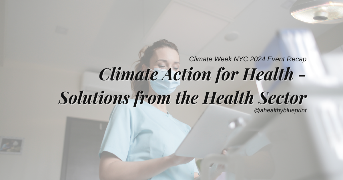 Climate Week NYC 2024 Event Recap: Climate Action for Health ...